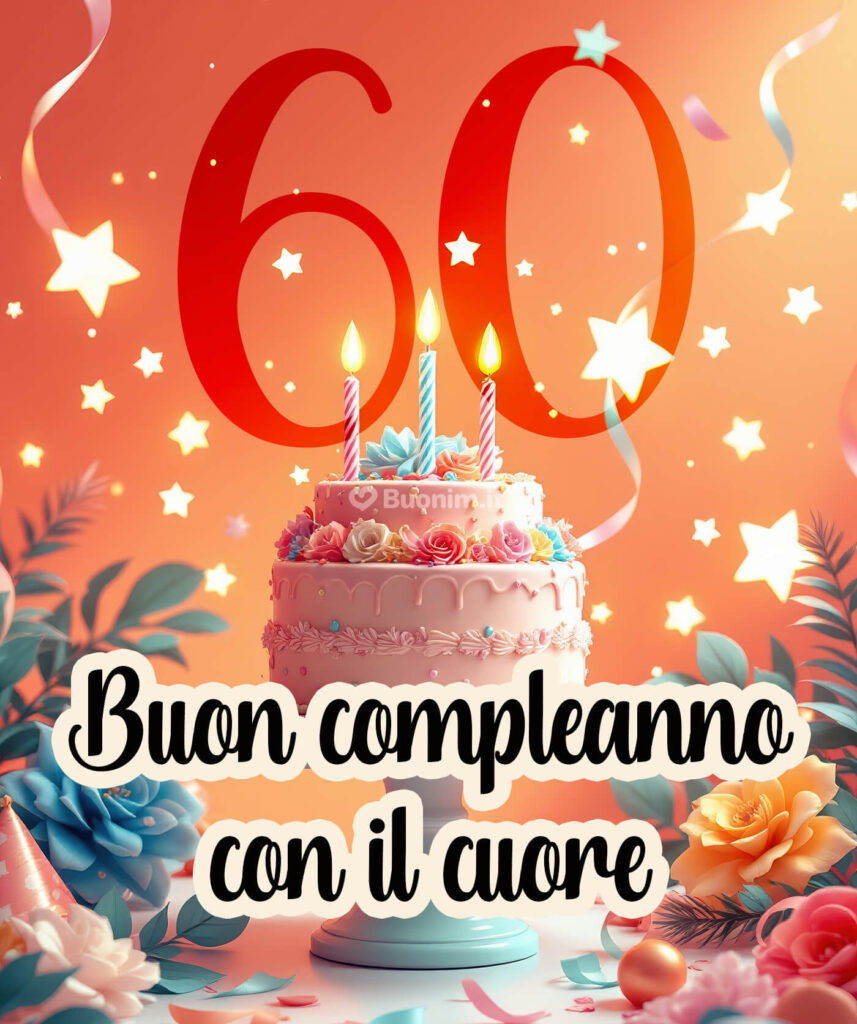 Immagini di Buon Compleanno per i 60 Anni per Festeggiare con gli Amici ...
