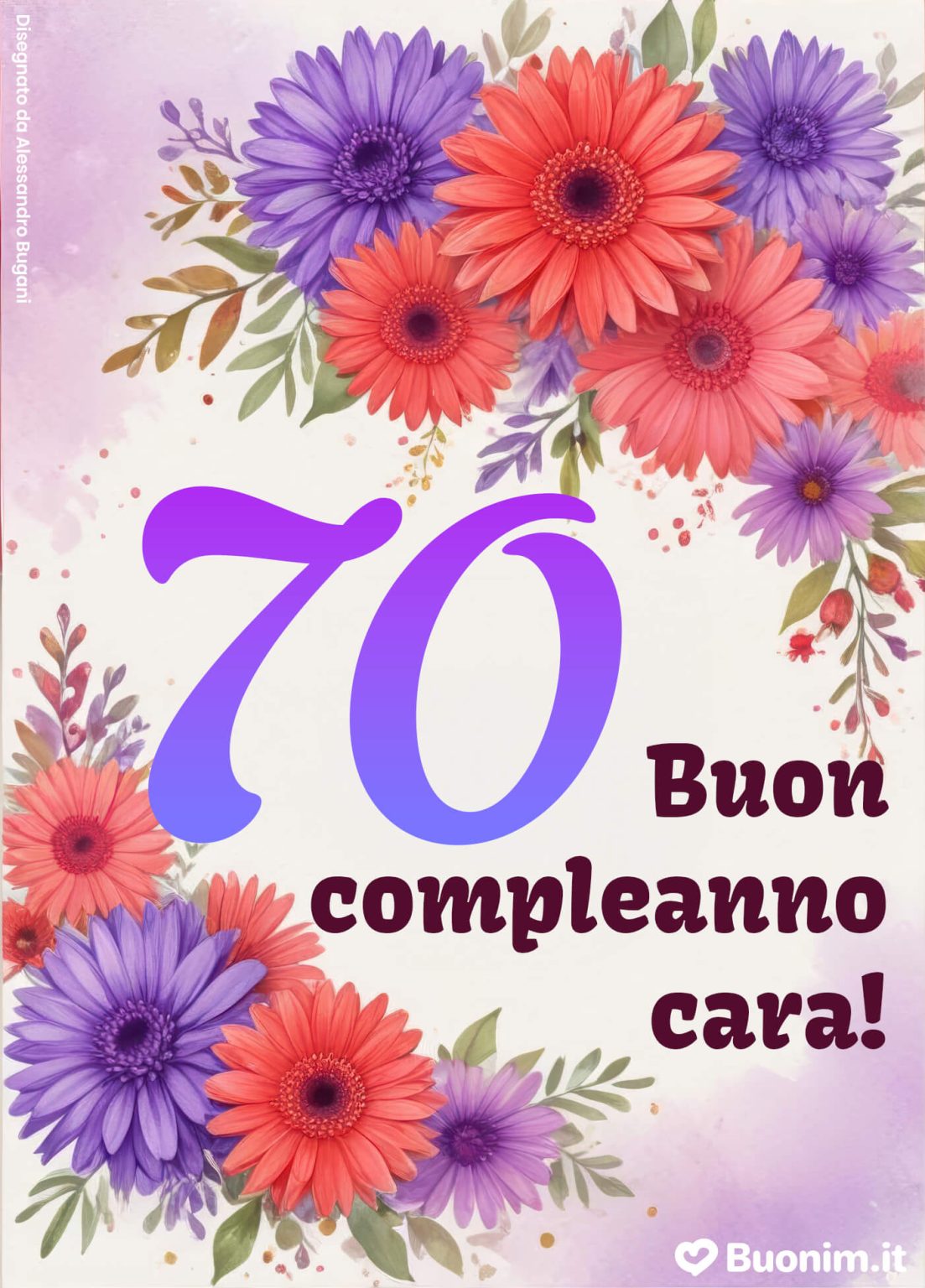 Immagini di Buon Compleanno per i 70 Anni Donna da Scaricare Gratis e ...