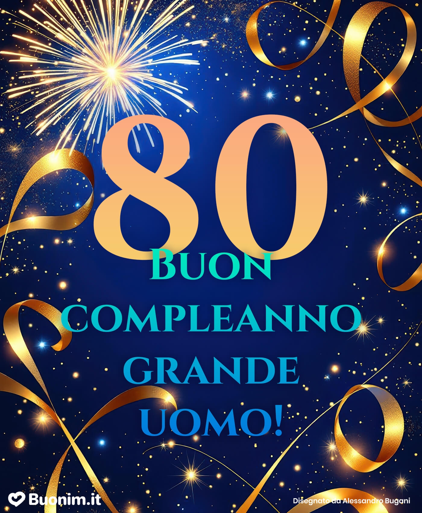 Immagini di Buon Compleanno per Uomo 80 anni - Buonim!