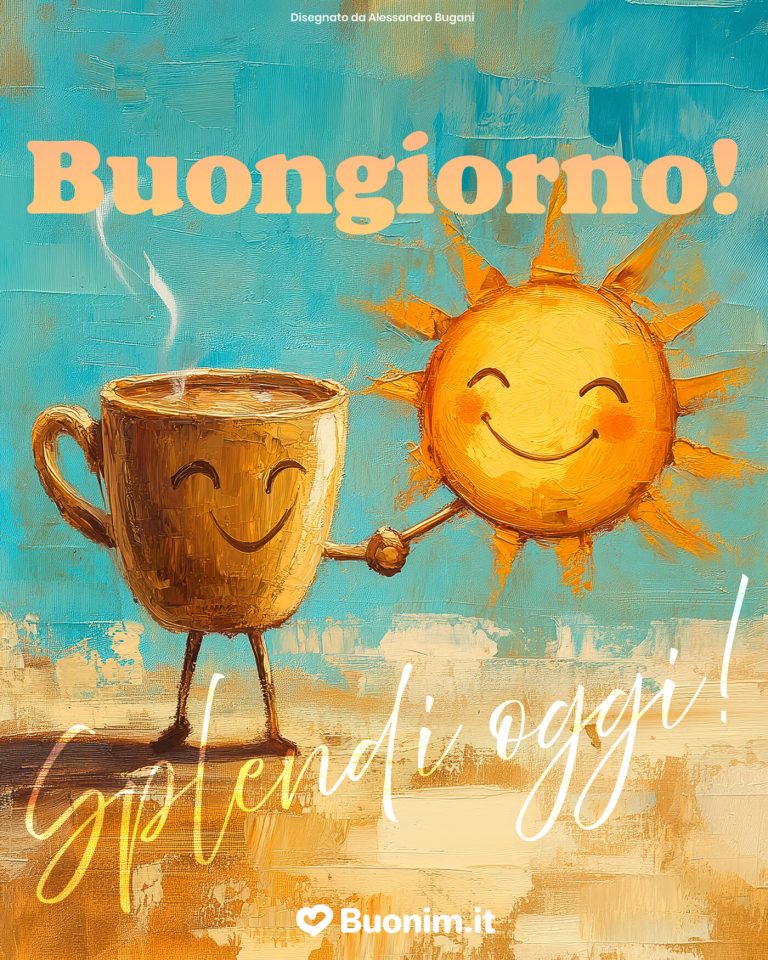 Immagini di Buongiorno con Caffè caldo, Fiori e Sorrisi radiosi - Buonim!