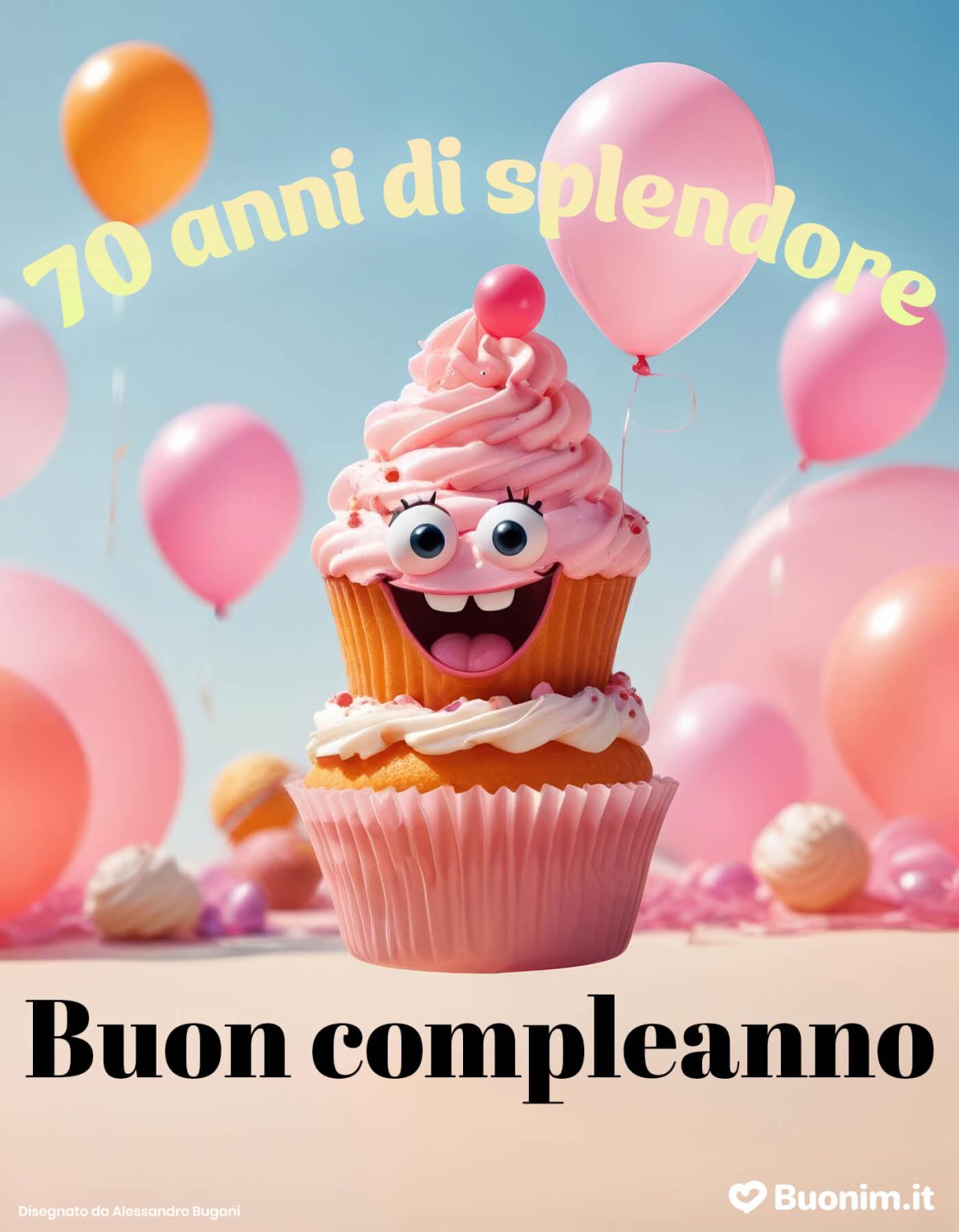 Immagini di Buon Compleanno per i 70 Anni Donna da Scaricare Gratis e ...
